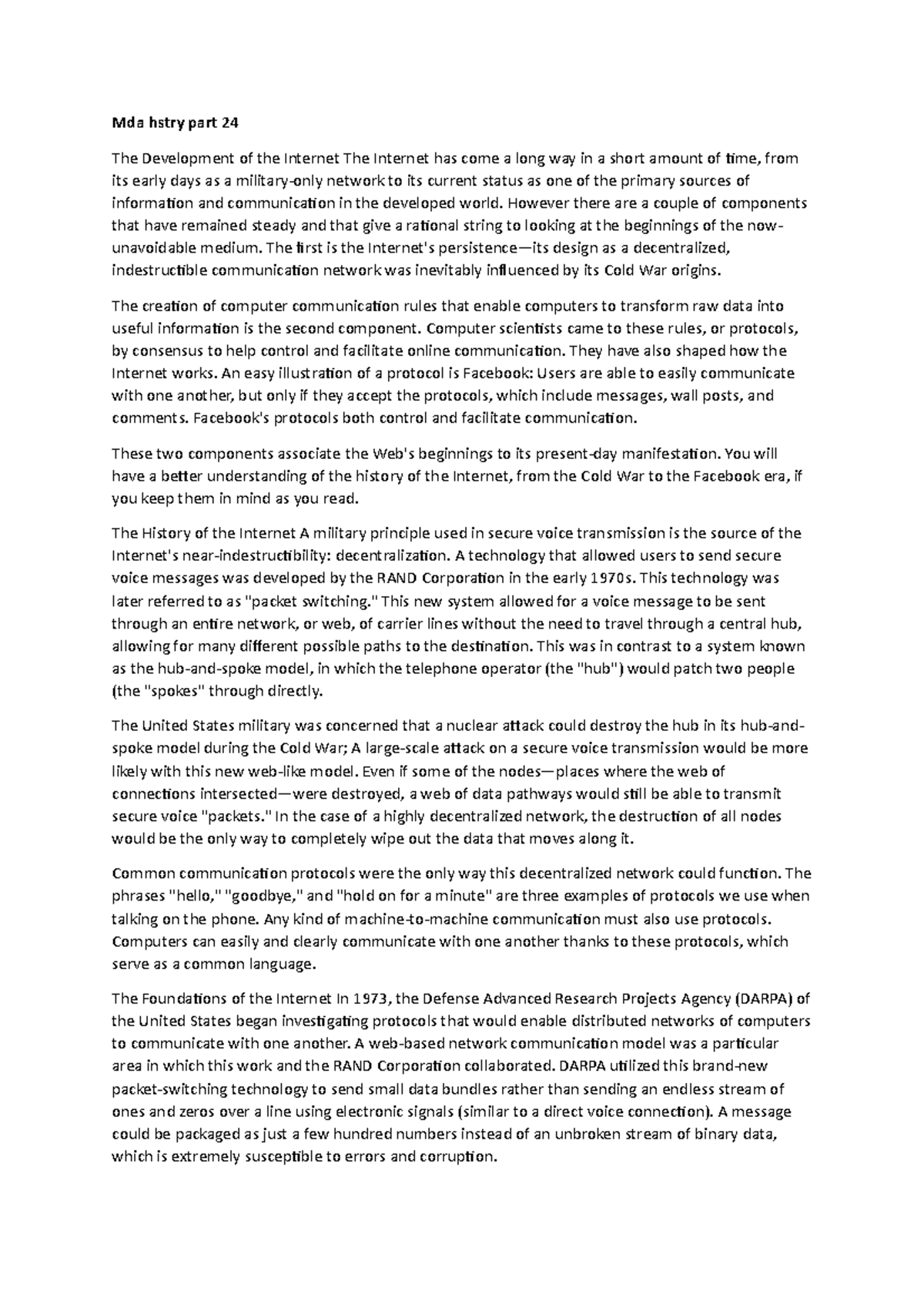 Mda hstry part 24 - History part 24 - Mda hstry part 24 The Development ...