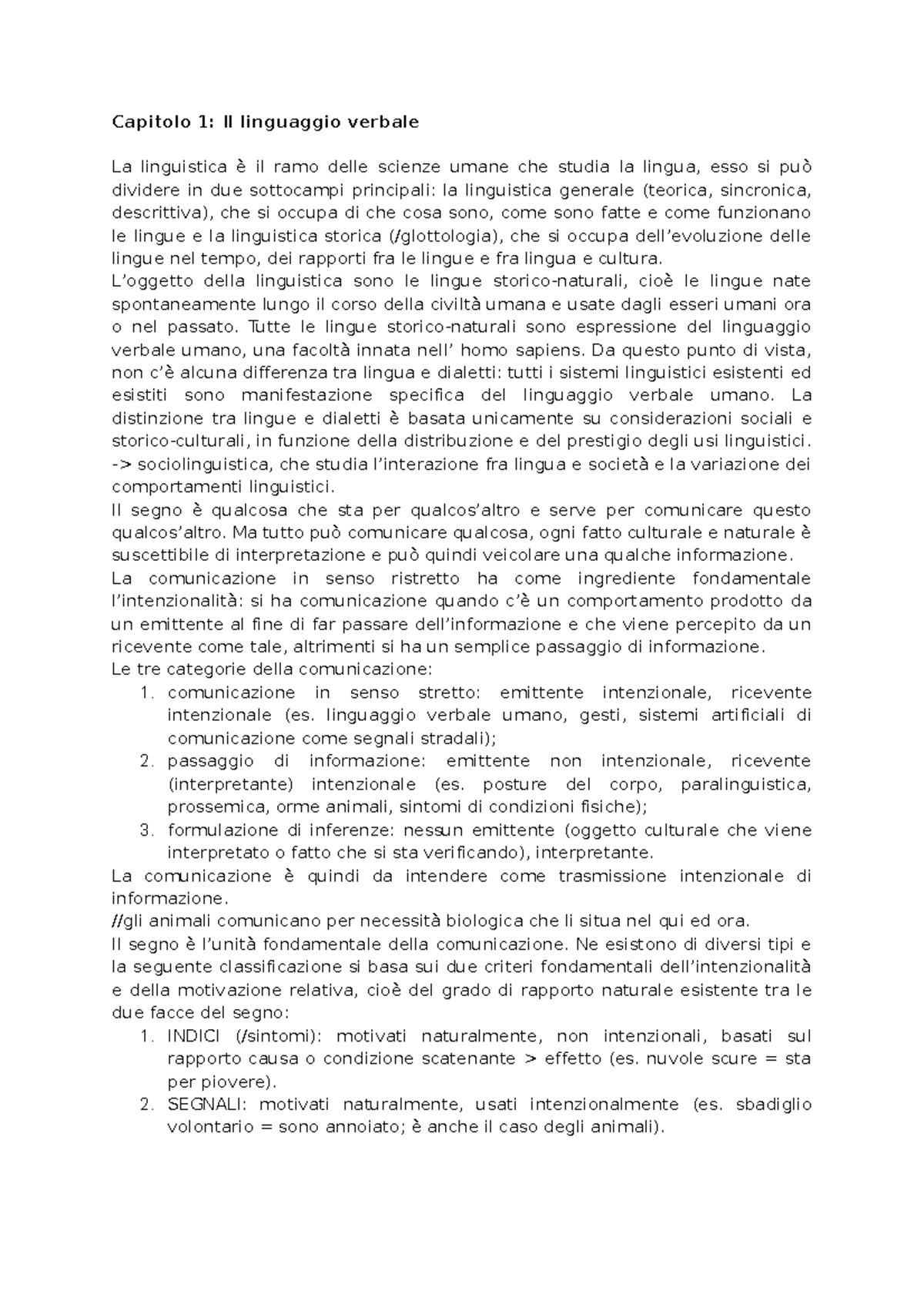 Linguistica generale - L’oggetto della linguistica sono le lingue ...