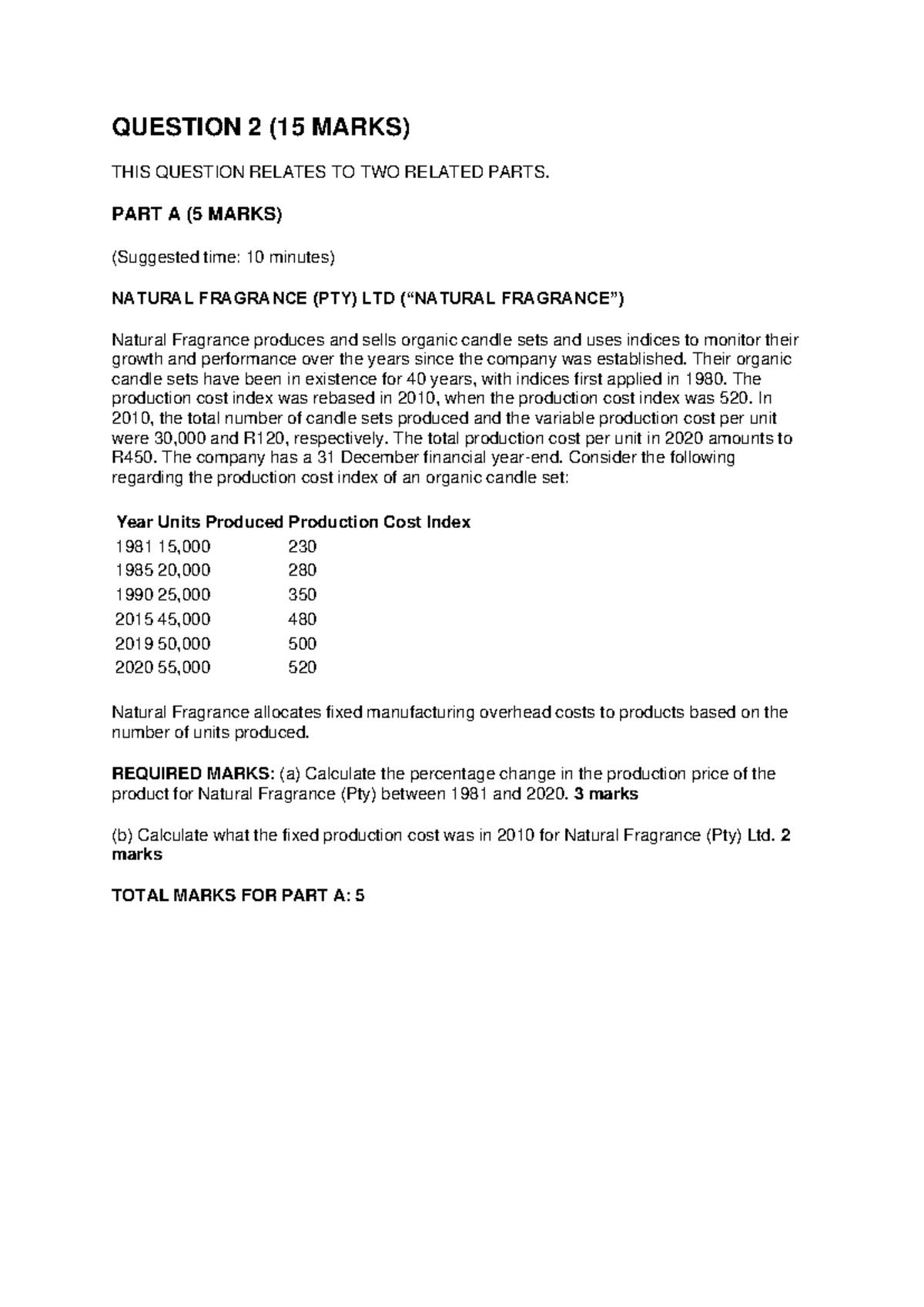 Notes-FBS practice - QUESTION 2 (15 MARKS) THIS QUESTION RELATES TO TWO ...