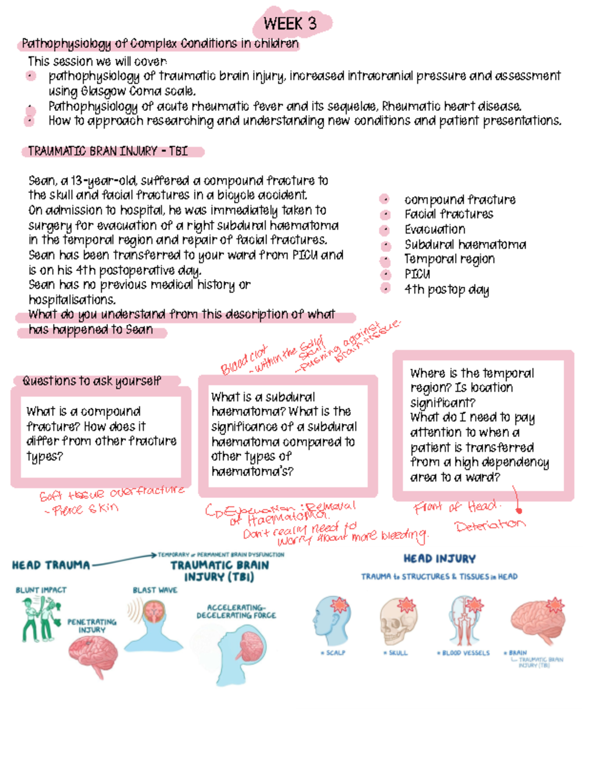 WEEK 3 - Lecture notes for third year nursing students - WEEK 3 ...