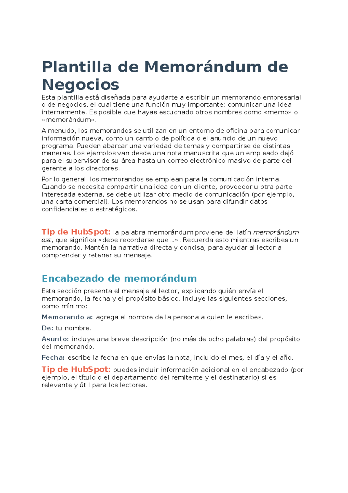 Memo - halo - Plantilla de Memorándum de Negocios Esta plantilla está ...