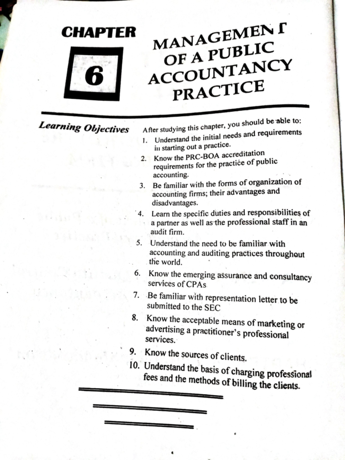 C6 Mgt of Public Accountancy Practice - Studocu