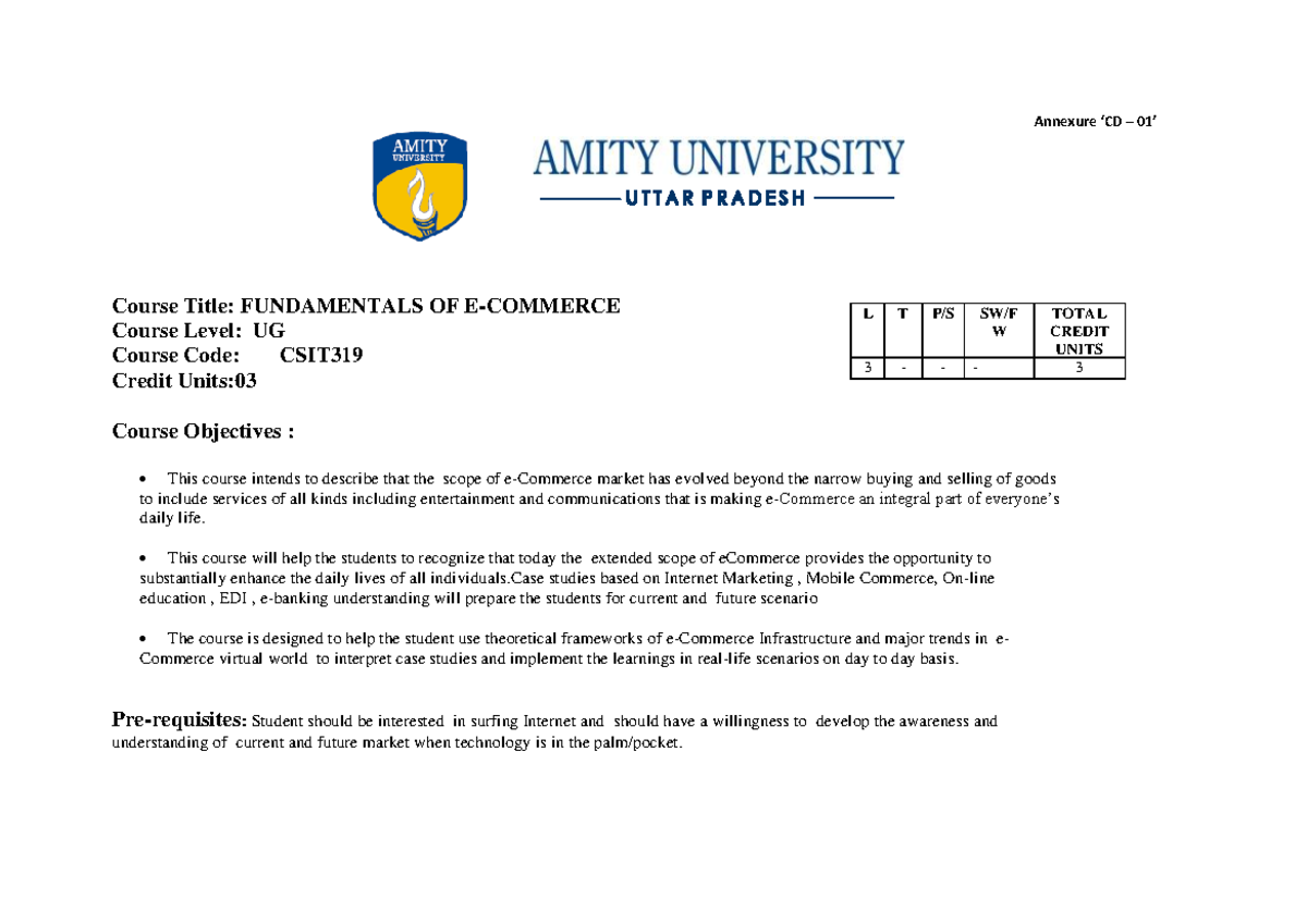 New Syllabus 10272014 8184042 - Annexure ‘CD – 01 ’ Course Title ...