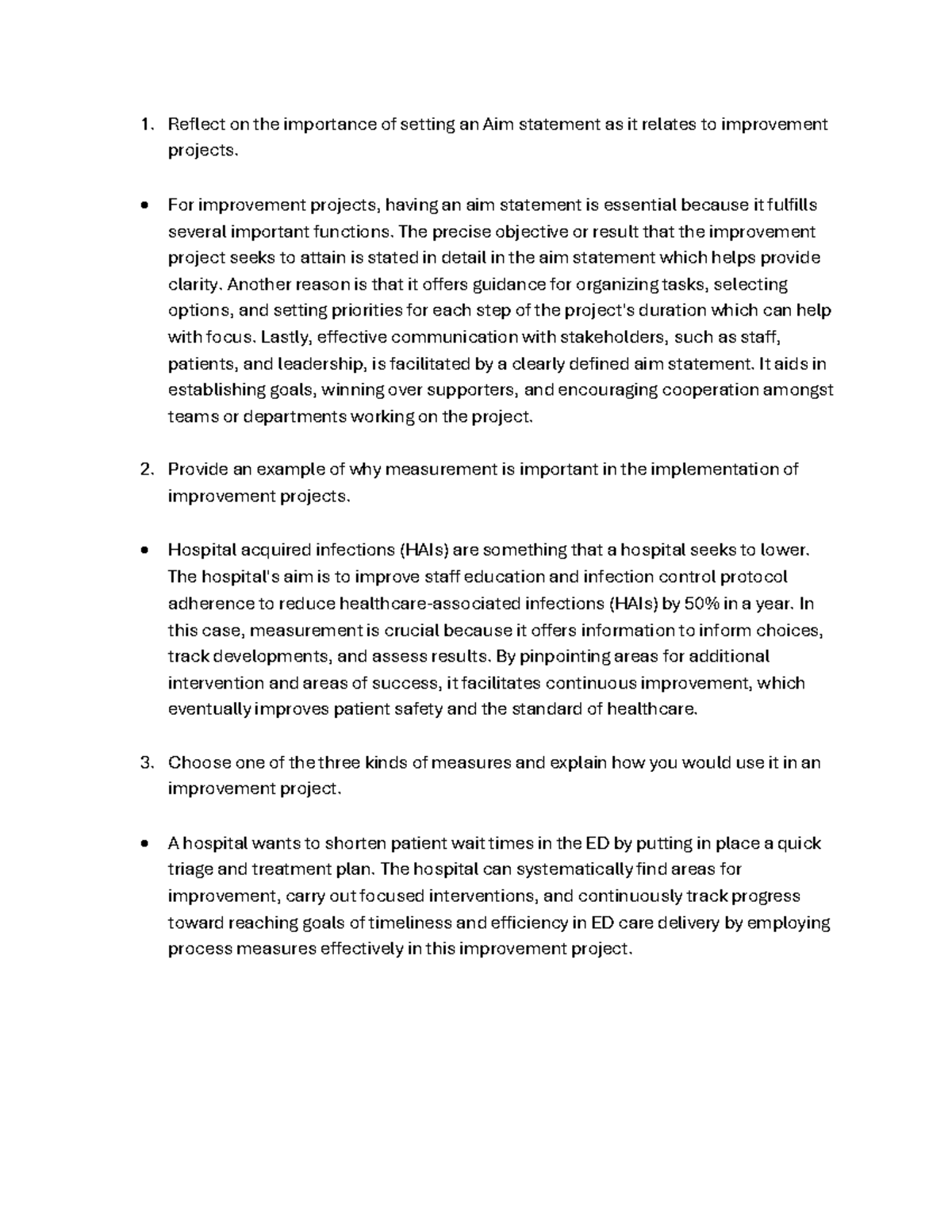 Document 102 - Assignment for IHIQ - Reflect on the importance of ...