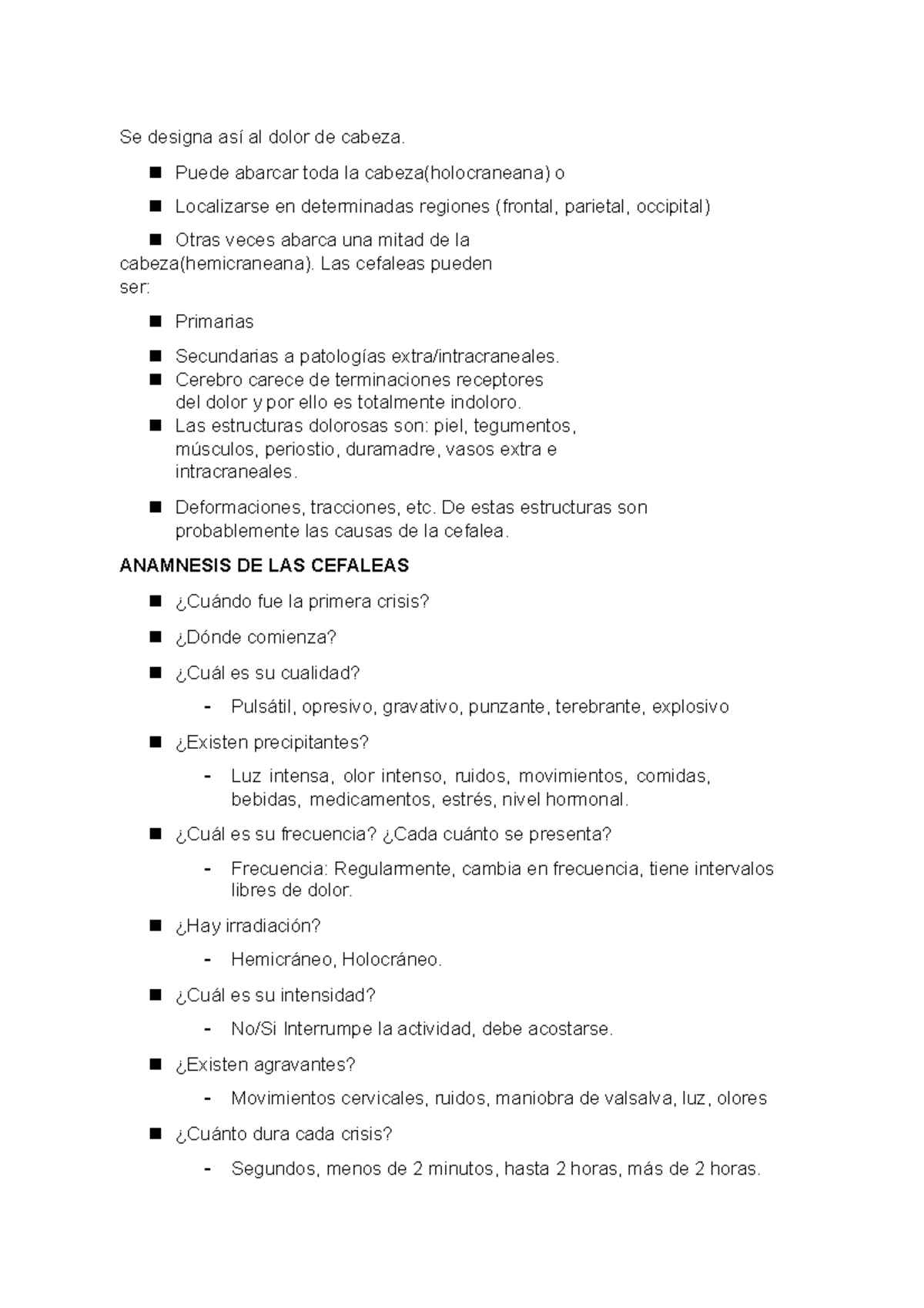 Cefaleas - Se designa así al dolor de cabeza. Puede abarcar toda la ...