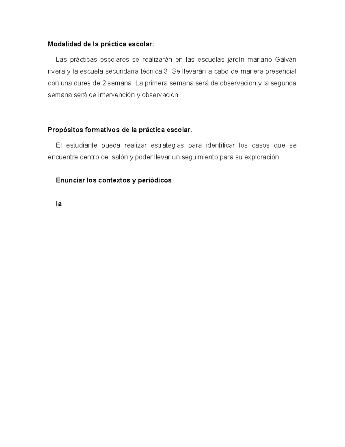 Modalidad de la práctica docente - Modalidad de la práctica escolar ...
