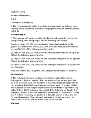 [Solved] Managerial accounting reports consist of detailed information ...