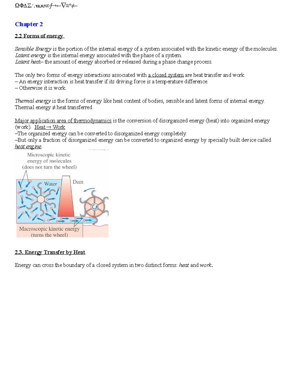 Thermodynamic notes on CH2 and CH3 - ≈°≠– Chapter 2 2 Forms of energy ...