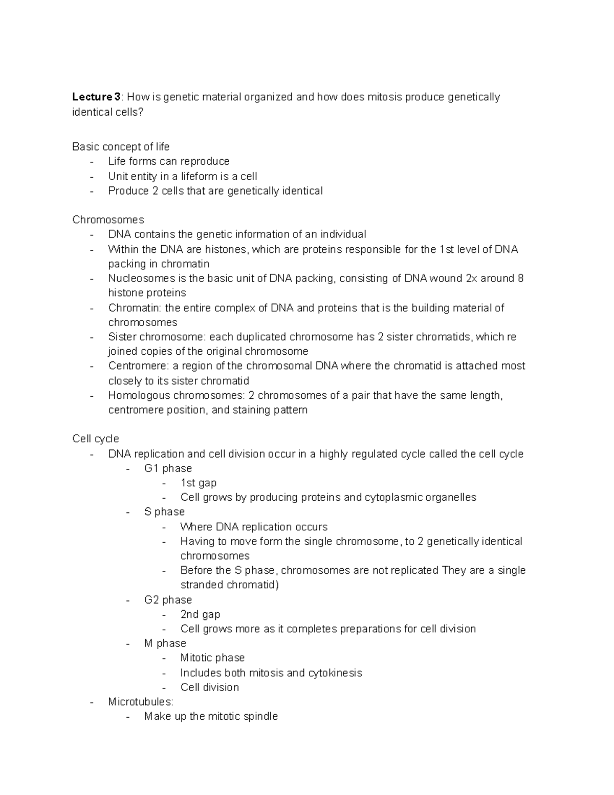 Information Flow Pt. 2 - Lecture notes 3-4 - Lecture 3 : How is genetic ...