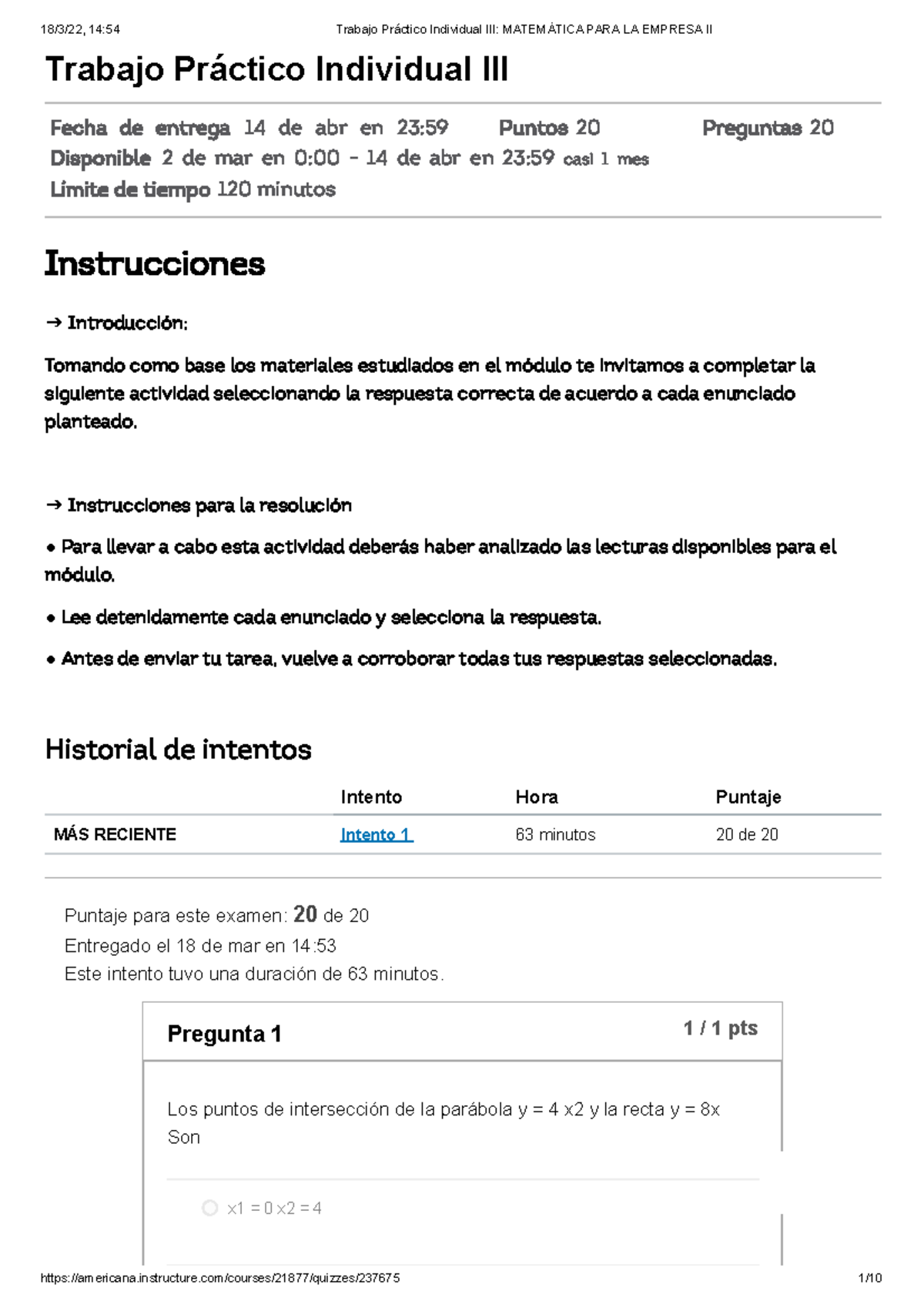 Trabajo Pr ctico Individual III Matem TICA PARA LA Empresa II - Trabajo ...