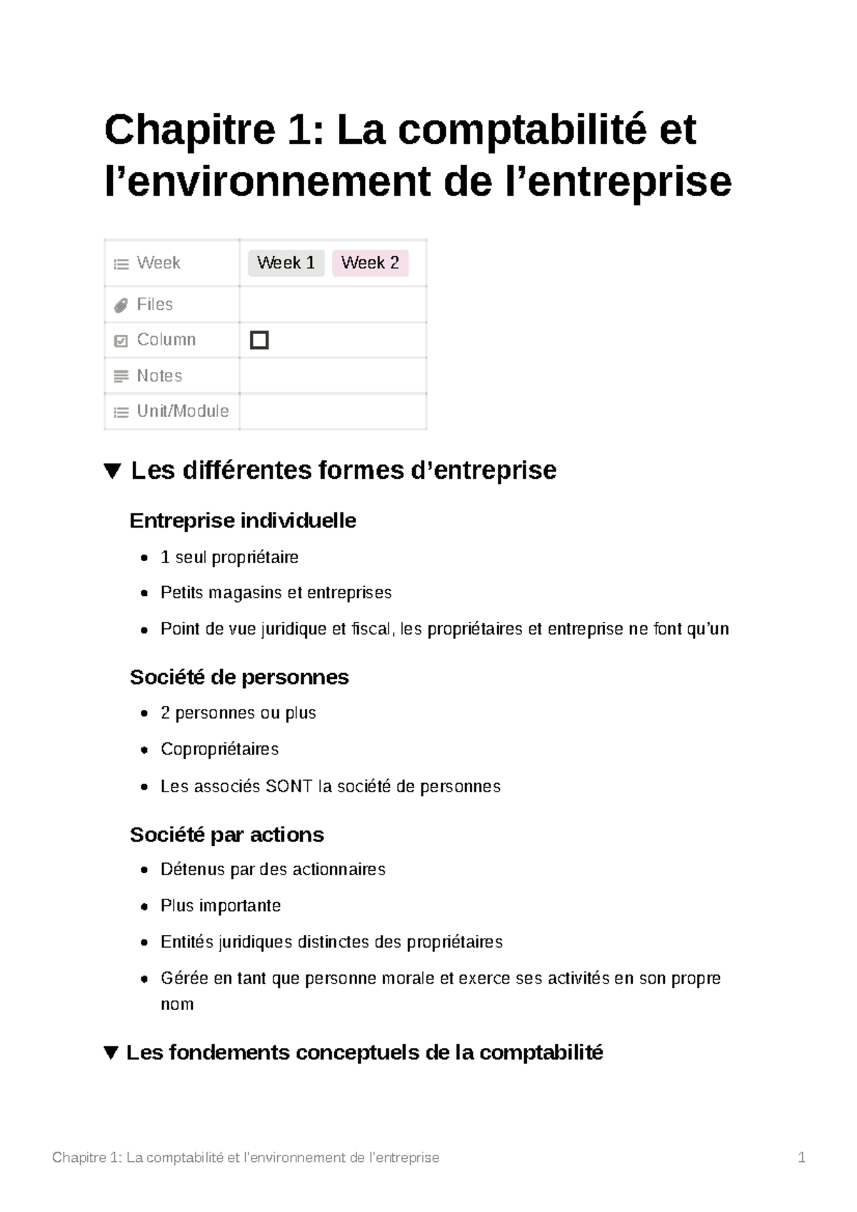 Chapitre 1 La comptabilit et lenvironnement de lentreprise - Chapitre 1: La comptabilité et ...