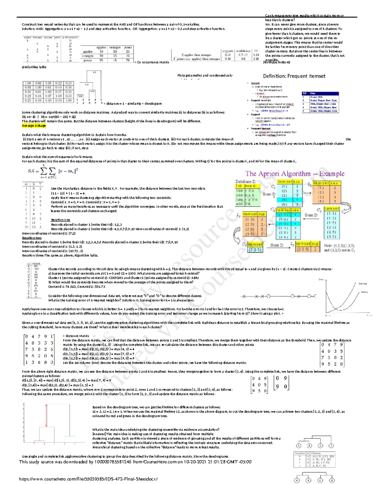 IDS 472 Cheat sheet - IDS 472 - UIC - Studocu