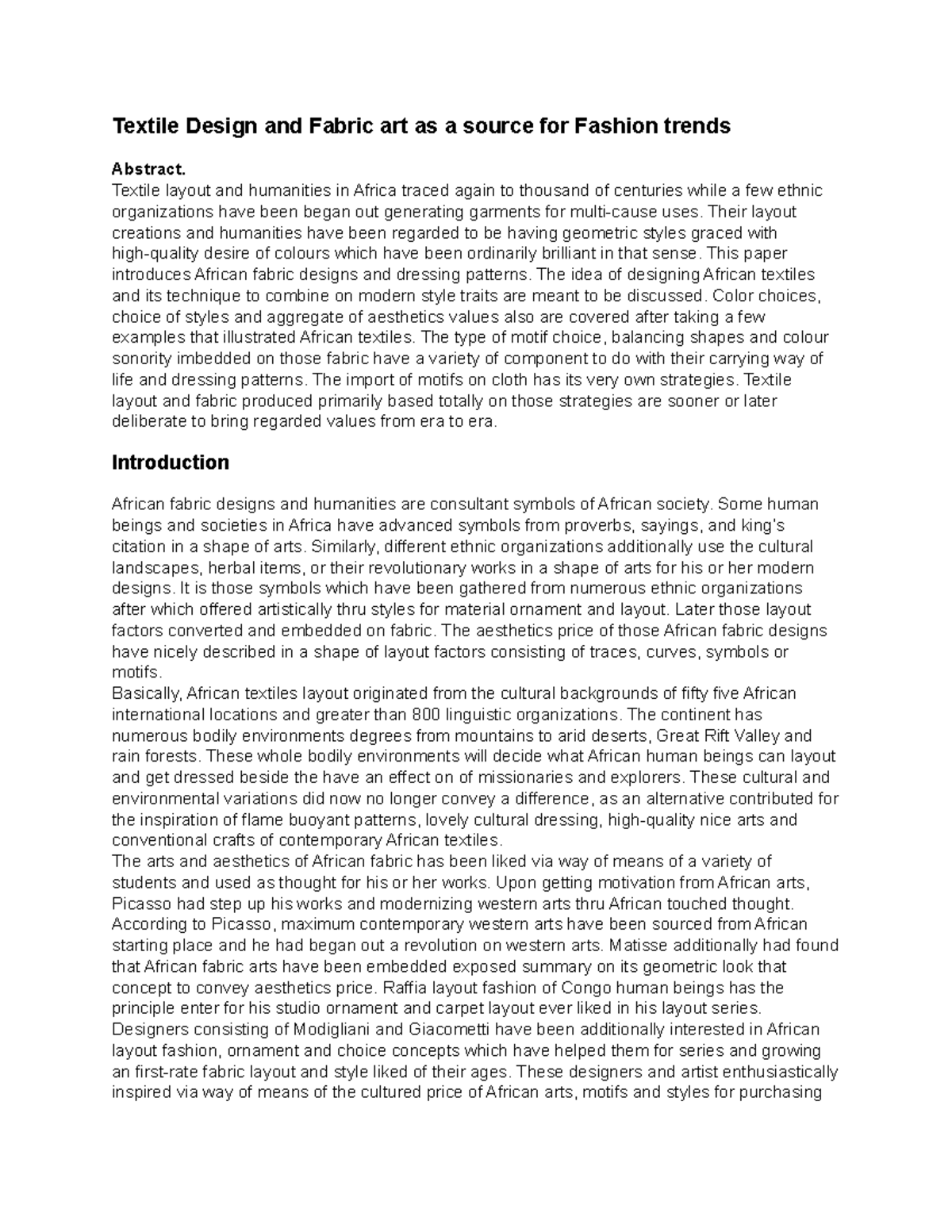 Textile Design and Fabric art as a source for Fashion trends - Textile ...