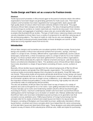 Study of Ergonomics in Textile Industry - Study of Ergonomics in ...