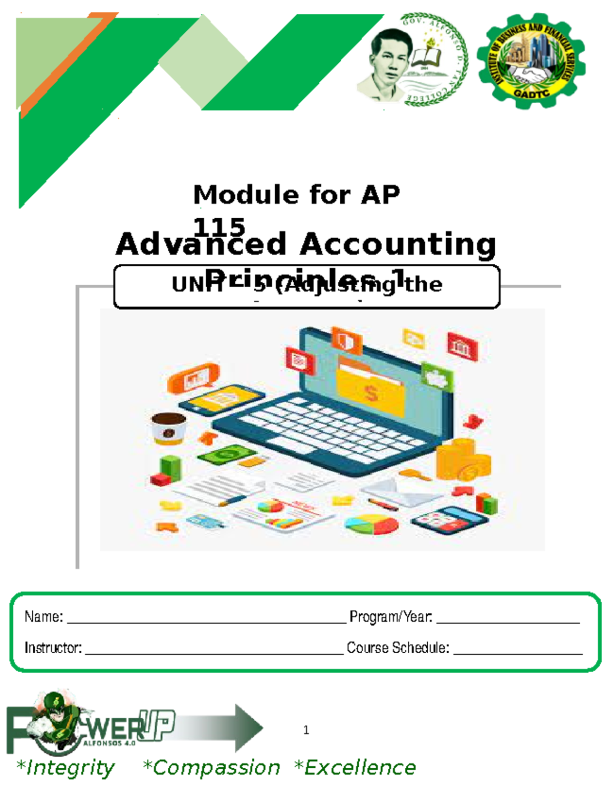 AP 115 Unit 5 bsba mm for summary - 1 UNIT – 5 (Adjusting the A ...