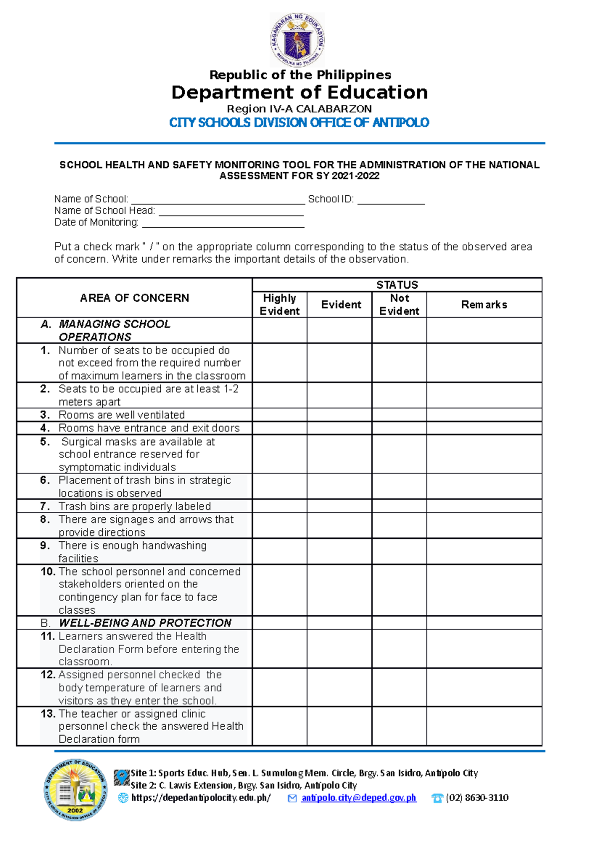 DHP MOnitoring Tool Ellna NAT 2022 - Republic of the Philippines ...