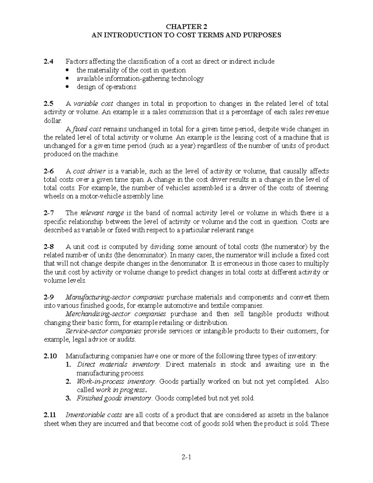 CH 2 Solutions Solution S For Chapter 2 CHAPTER 2 AN INTRODUCTION 
