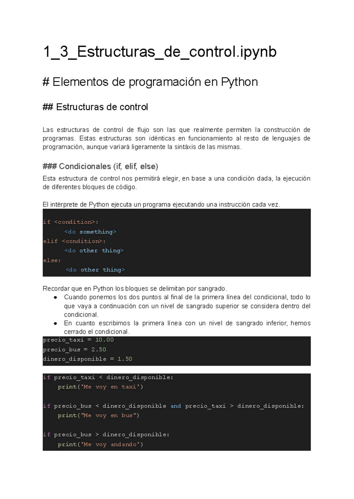 Tema 1 3 Estructuras de control - 1_3_Estructuras_de_control # Elementos de programación en ...
