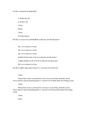 1 Lec Notes for HDIW - none - Q1: Kubernetes uses _____________ to ...