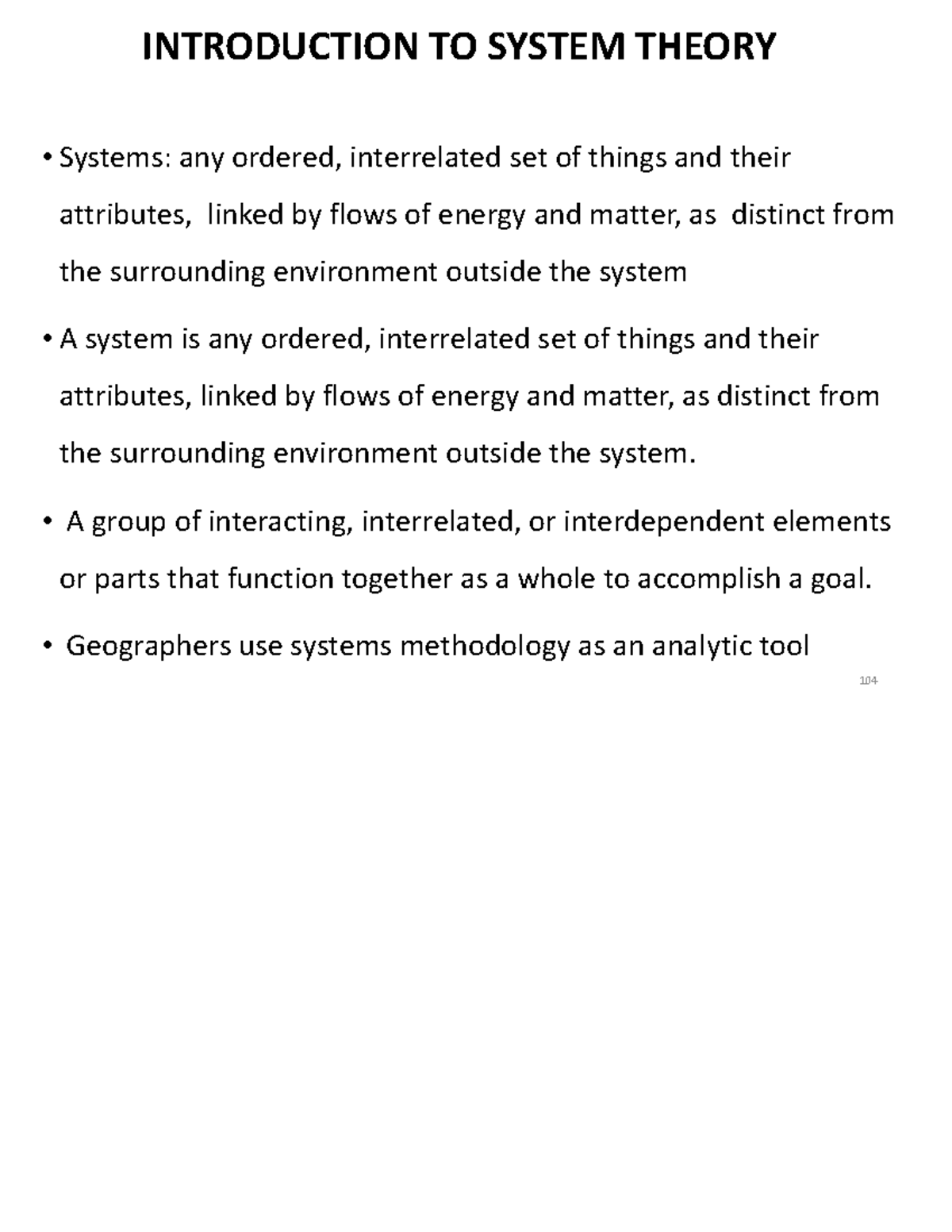 Earth Science Systems Concepts- 21-03-22 - INTRODUCTION TO SYSTEM ...