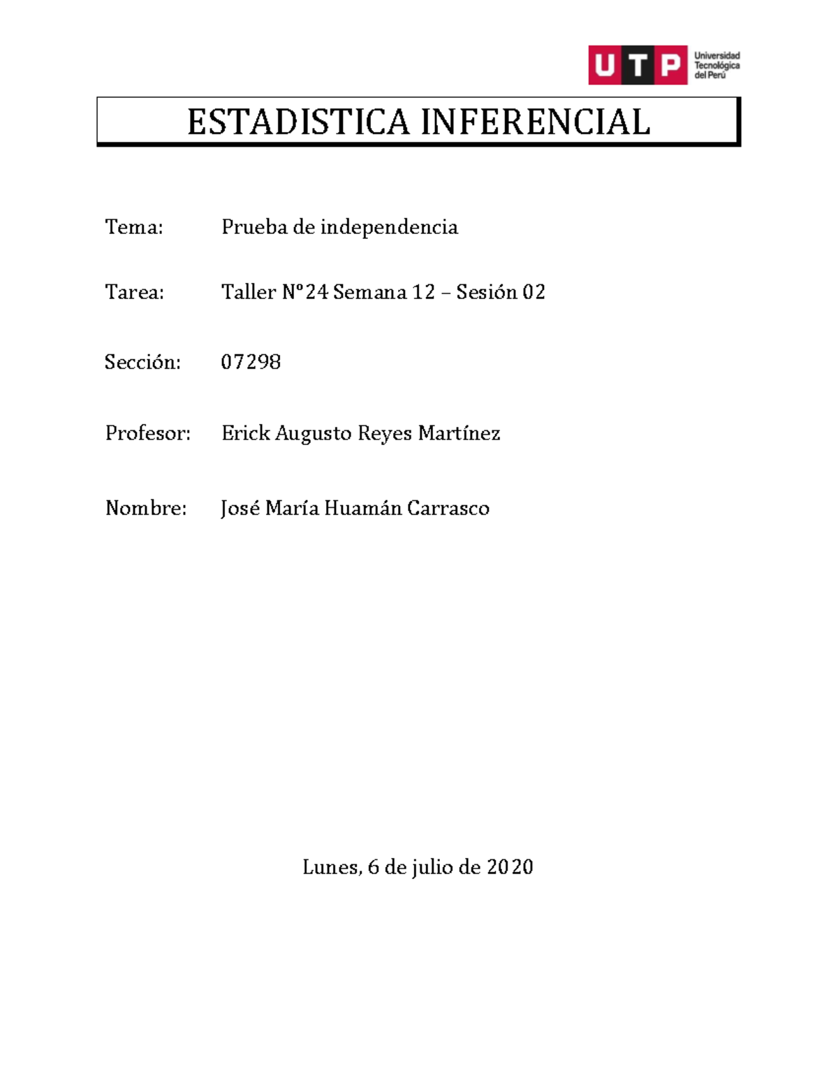 Prueba de independencia. - Warning: TT: undefined function: 32 ESTADISTICA INFERENCIAL Tema ...