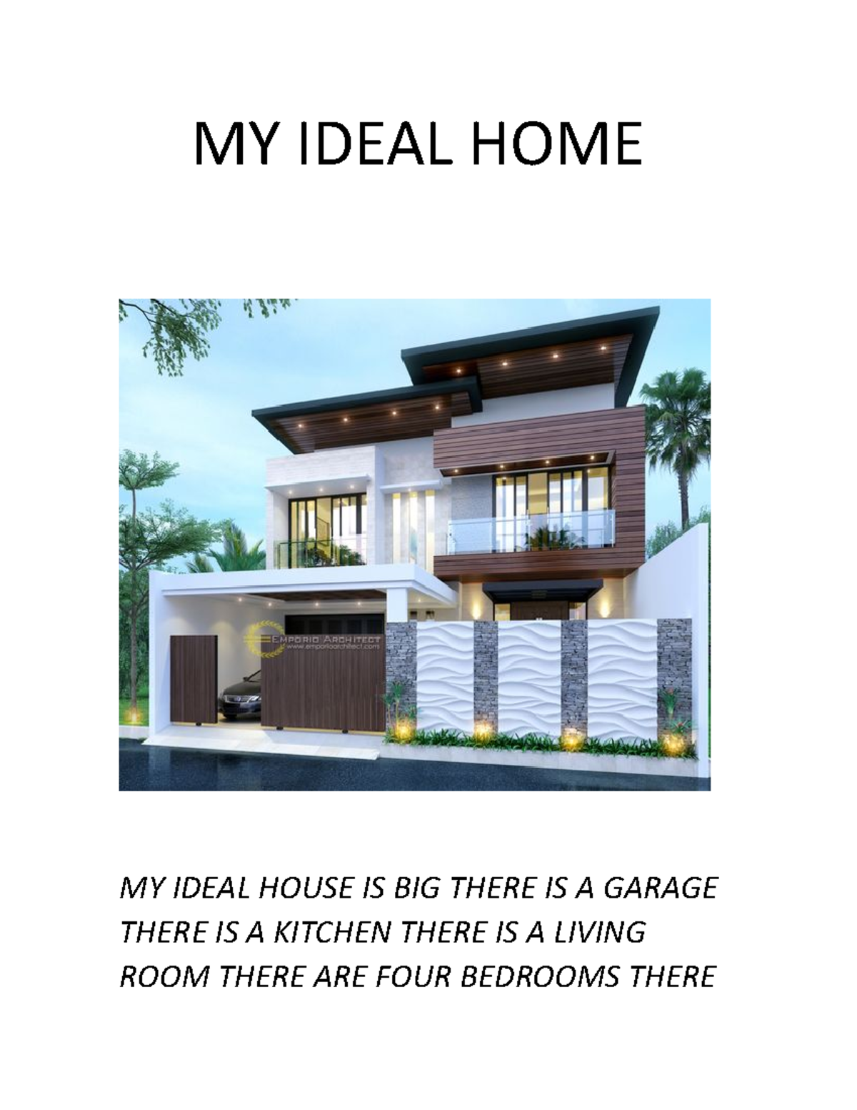 MY Ideal HOME Sarahid Colmenares SENA - MY IDEAL HOME MY IDEAL HOUSE IS ...