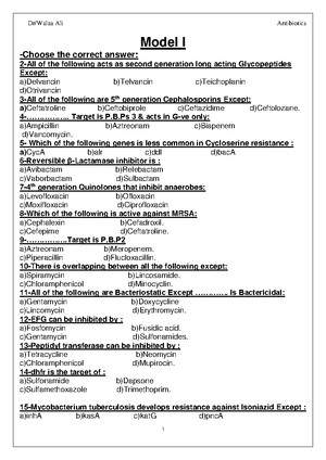 Antibiotic Revision) - Pharmaceutical microbiology - Antibiotics Drug ...