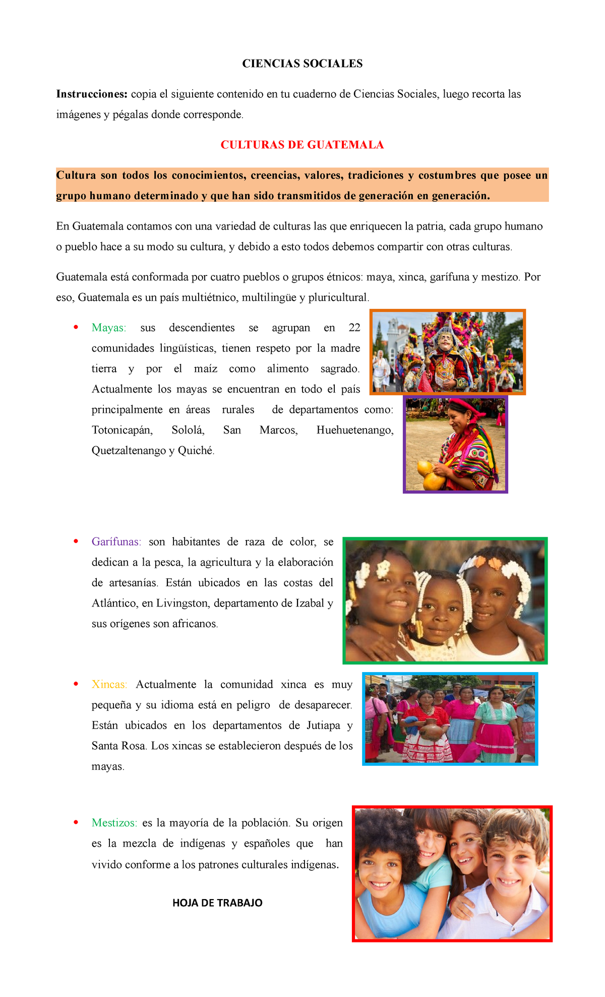 Culturas DE Guatemala - Apuntes Cultura - CIENCIAS SOCIALES ...