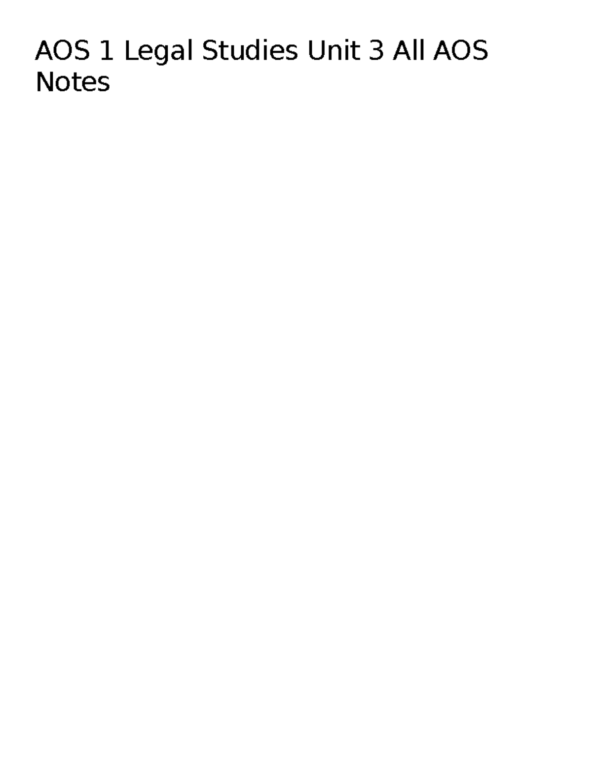 AOS 1 Legal Studies Unit 3 All AOS Notes - AOS 1 Legal Studies Unit 3 ...