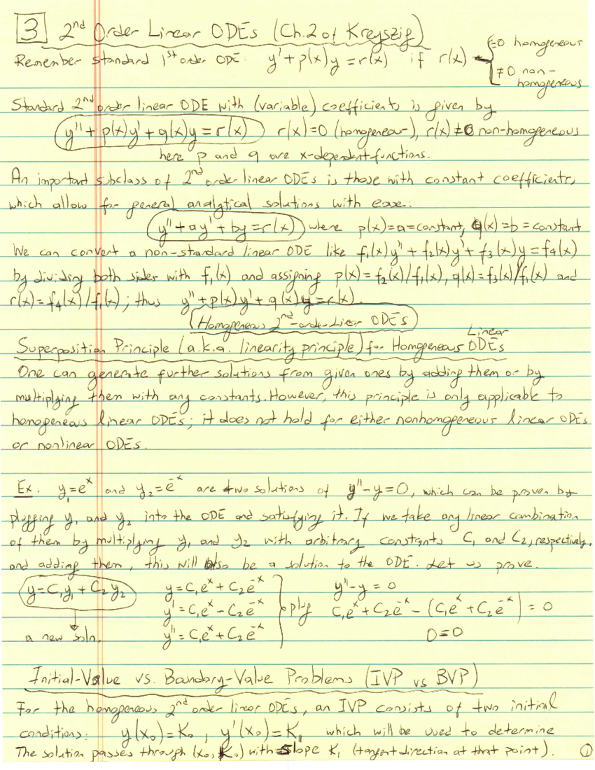 3A Second Order Linear ODEs - CHE 626 - Studocu