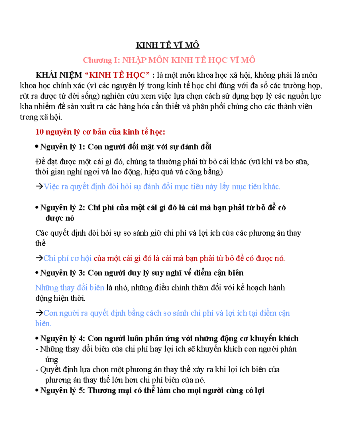 KINH TẾ VĨ MÔ - KTVM - KINH TẾ VĨ MÔ Chương I: NHẬP MÔN KINH TẾ HỌC VĨ MÔ KHÁI NIỆM “KINH TẾ HỌC ...