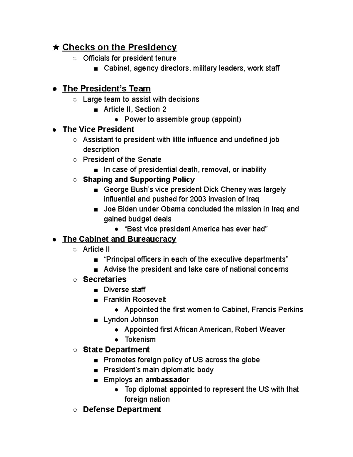 Checks on Presidency Powermap Legislative and Judicial examples ...