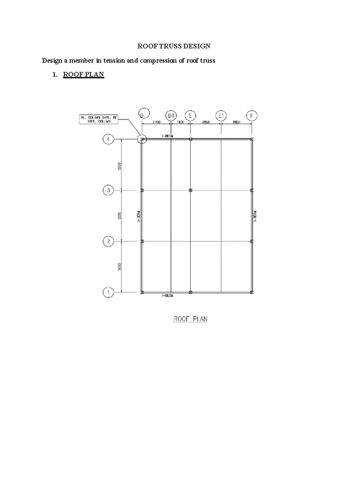ROOF Truss Design - ROOF TRUSS DESIGN Design a member in tension and ...