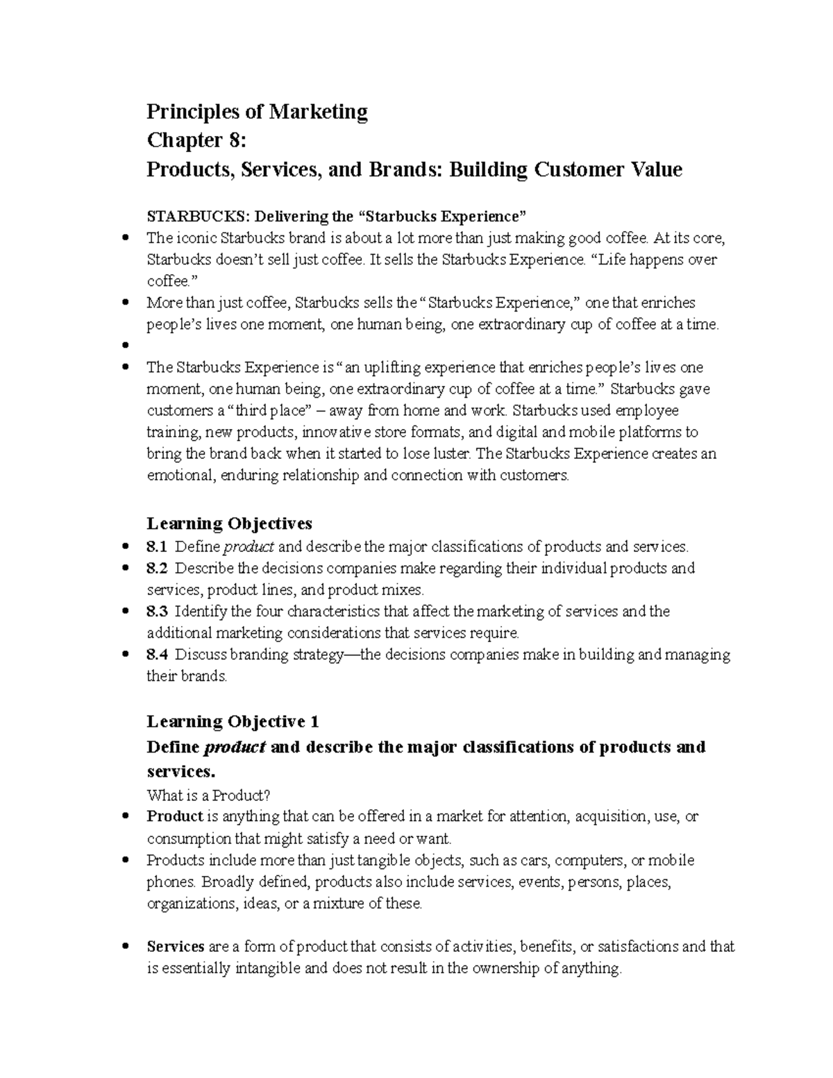 Chapter 8 marketing note second part - Principles of Marketing Chapter ...