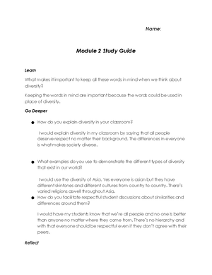 Module 4 Study guide - Name: Module 4 Study Guide Learn How does each ...