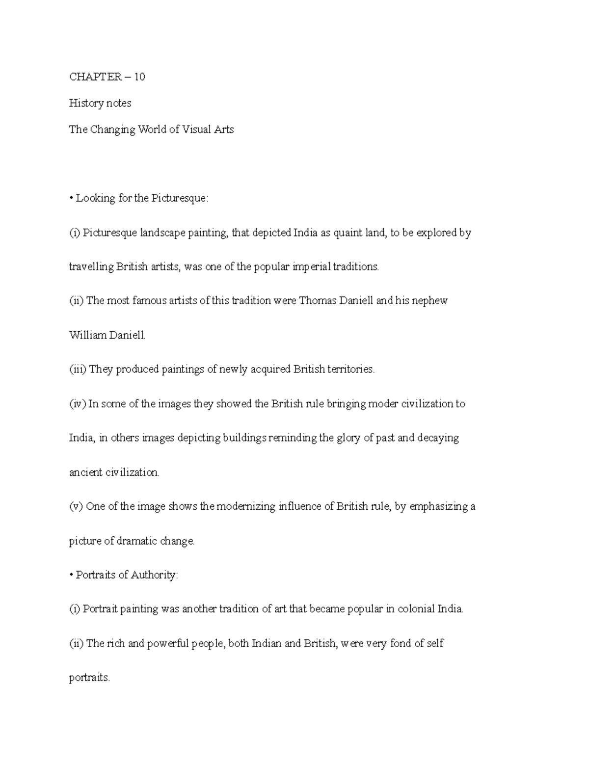 Chapter – 10 History Notes 2 - CHAPTER – 10 History notes The Changing ...