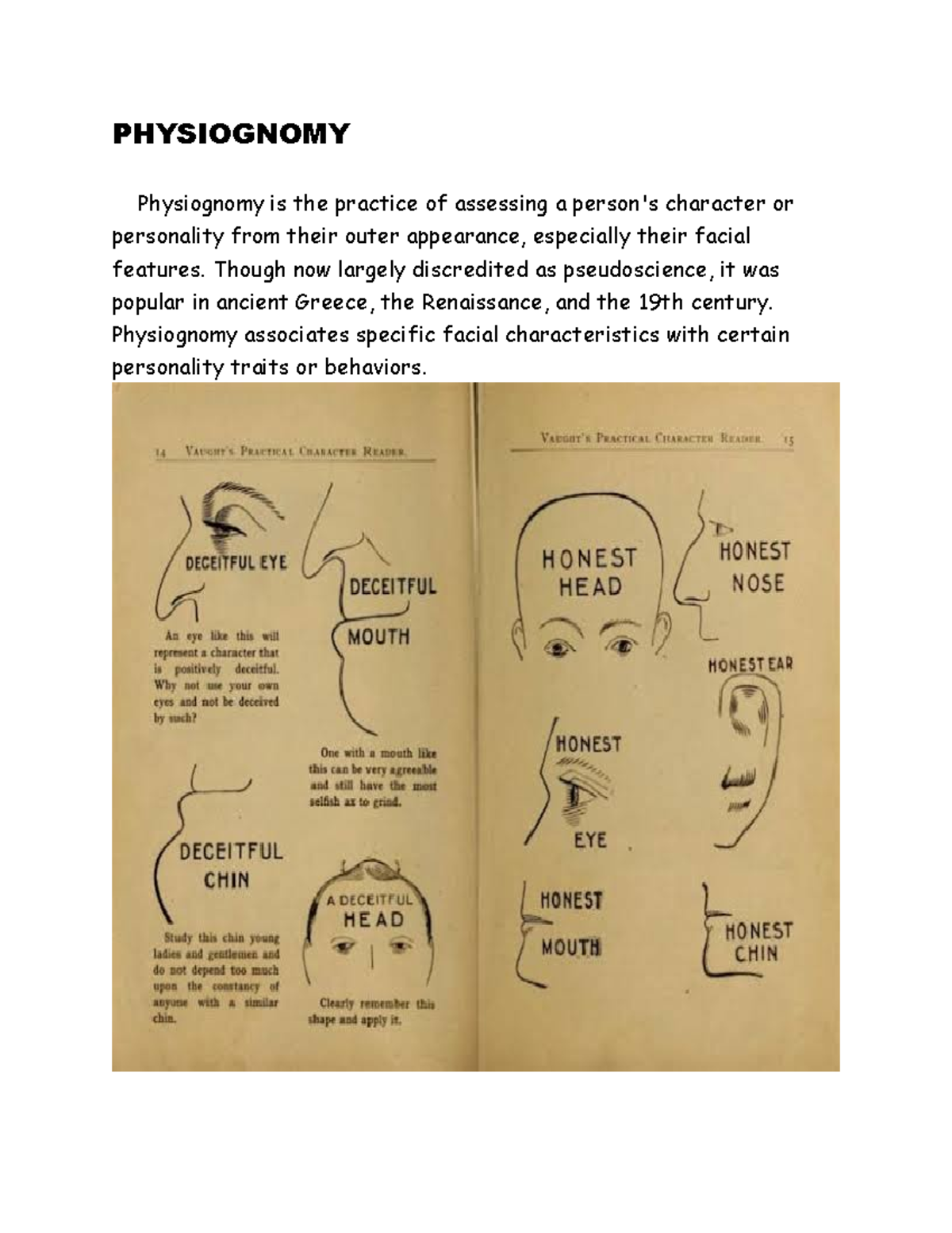 Intro-new - Study hard - PHYSIOGNOMY Physiognomy is the practice of ...