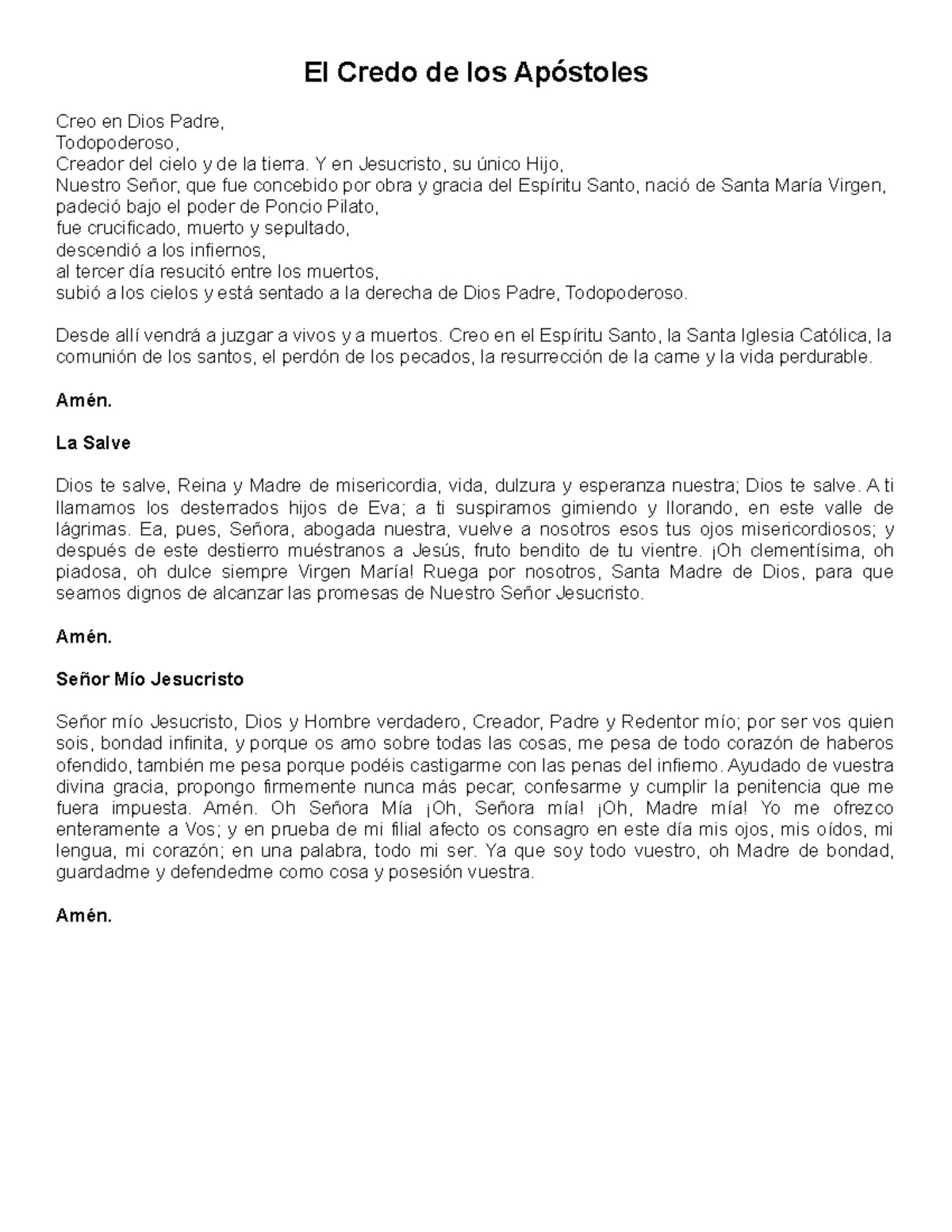 El Credo de los Apóstoles - El Credo de los Apóstoles Creo en Dios ...