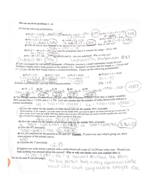 Bio Stat HW 7 - Bio Stat HW 7 - Biology 214 - Studocu