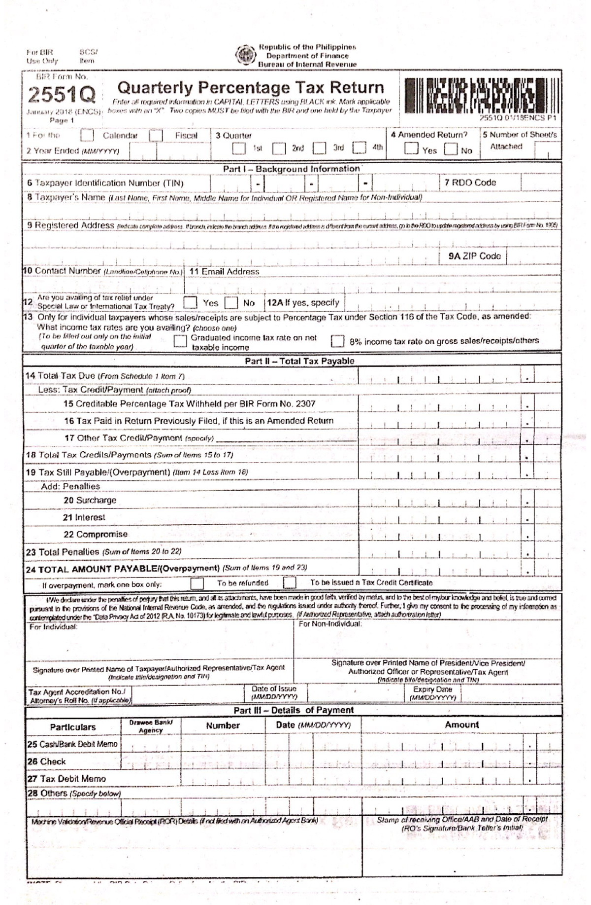 BIR.Form - BIR FORM - Taxation - Studocu