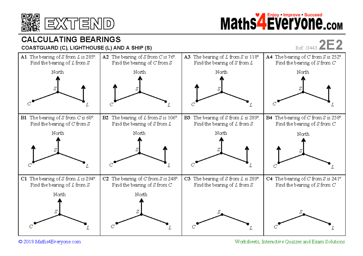 Extend 2 bearings calculating - CALCULATING BEARINGS COASTGUARD (C ...