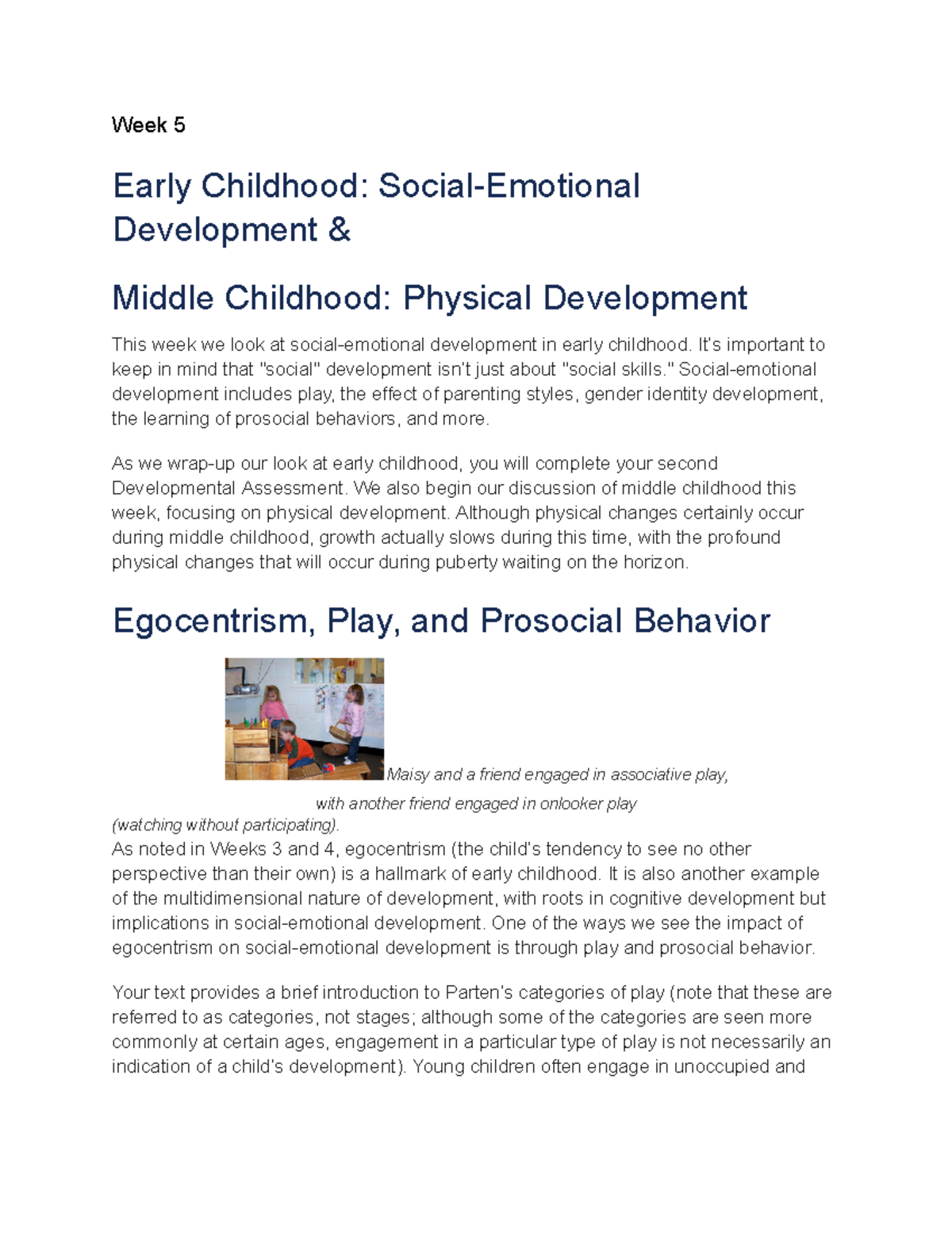 Examples Of Socioemotional Development