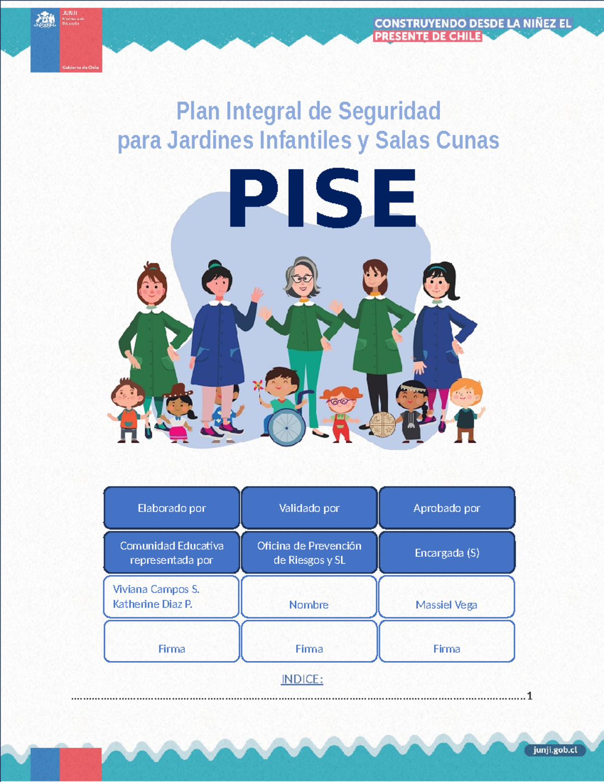 Plan Integral de Seguridad para Jardines Infantiles - INDICE: - Studocu