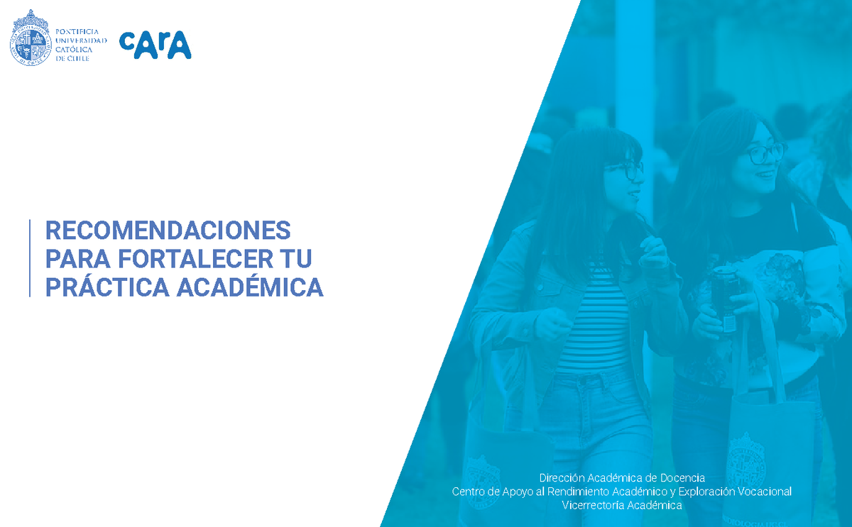 06. recomendaciones practicas - RECOMENDACIONES PARA FORTALECER TU PR¡CTICA ACAD.. DirecciÛn ...