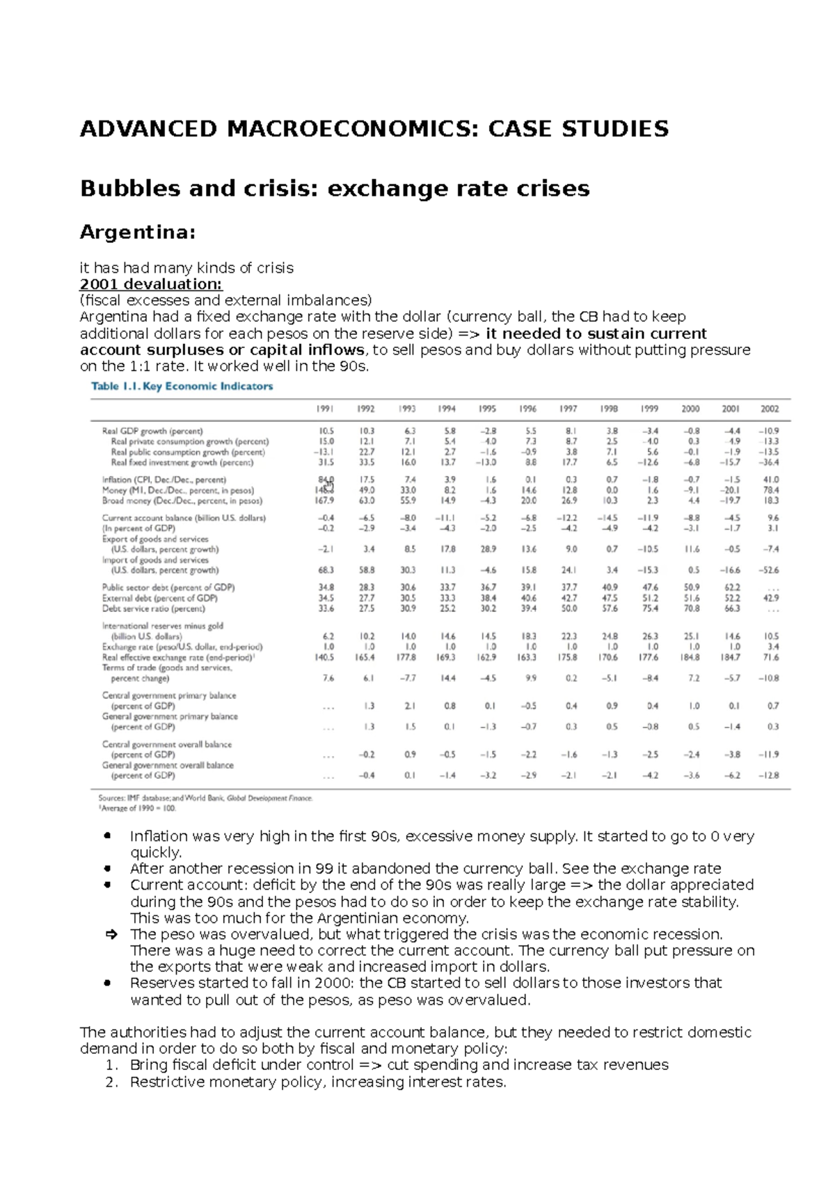 Case studies on macro shocks - ADVANCED MACROECONOMICS: CASE STUDIES ...