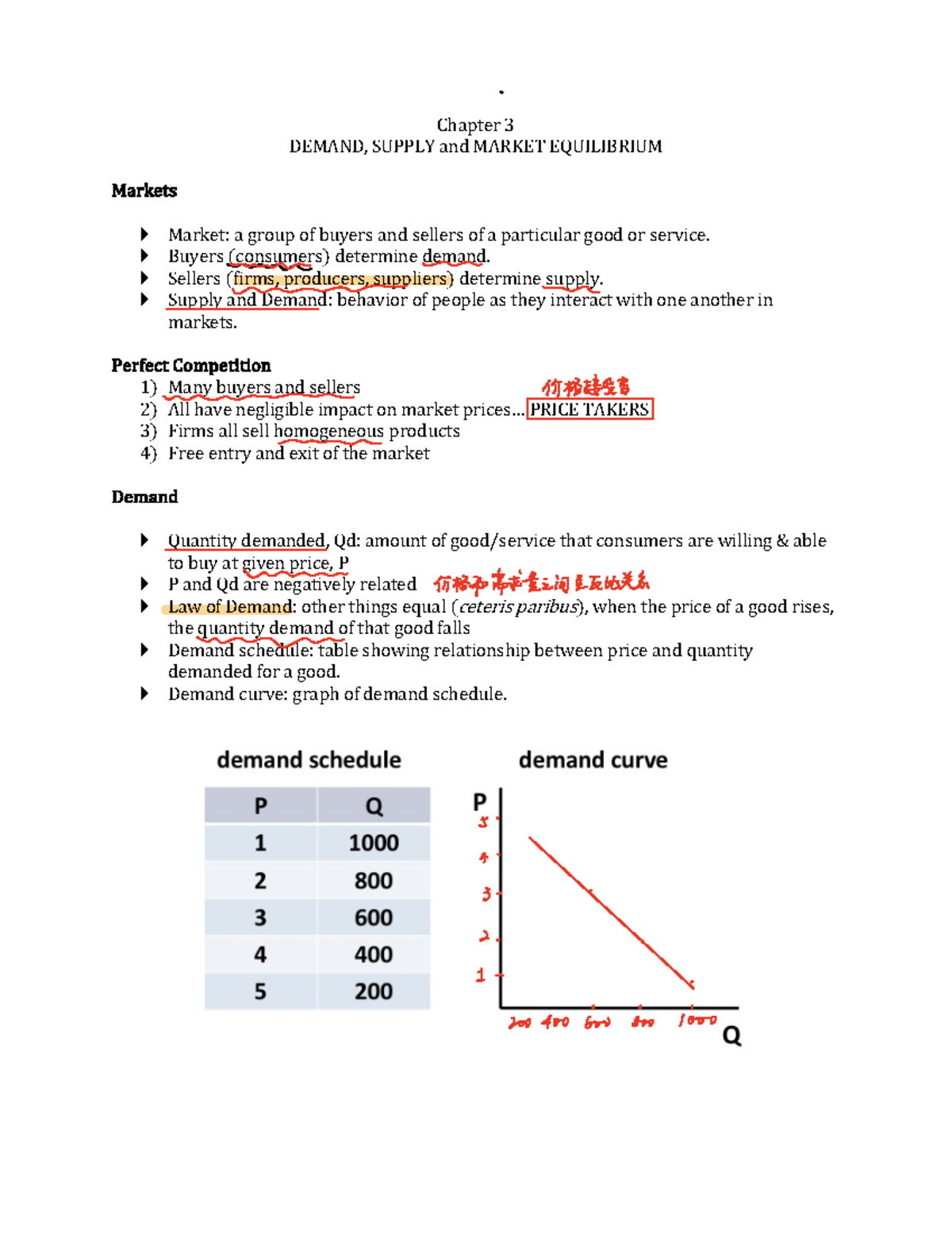 Chapter 3,4 - Practice Problems - Chapter DEMAND, SUPPLY and MARKET ...