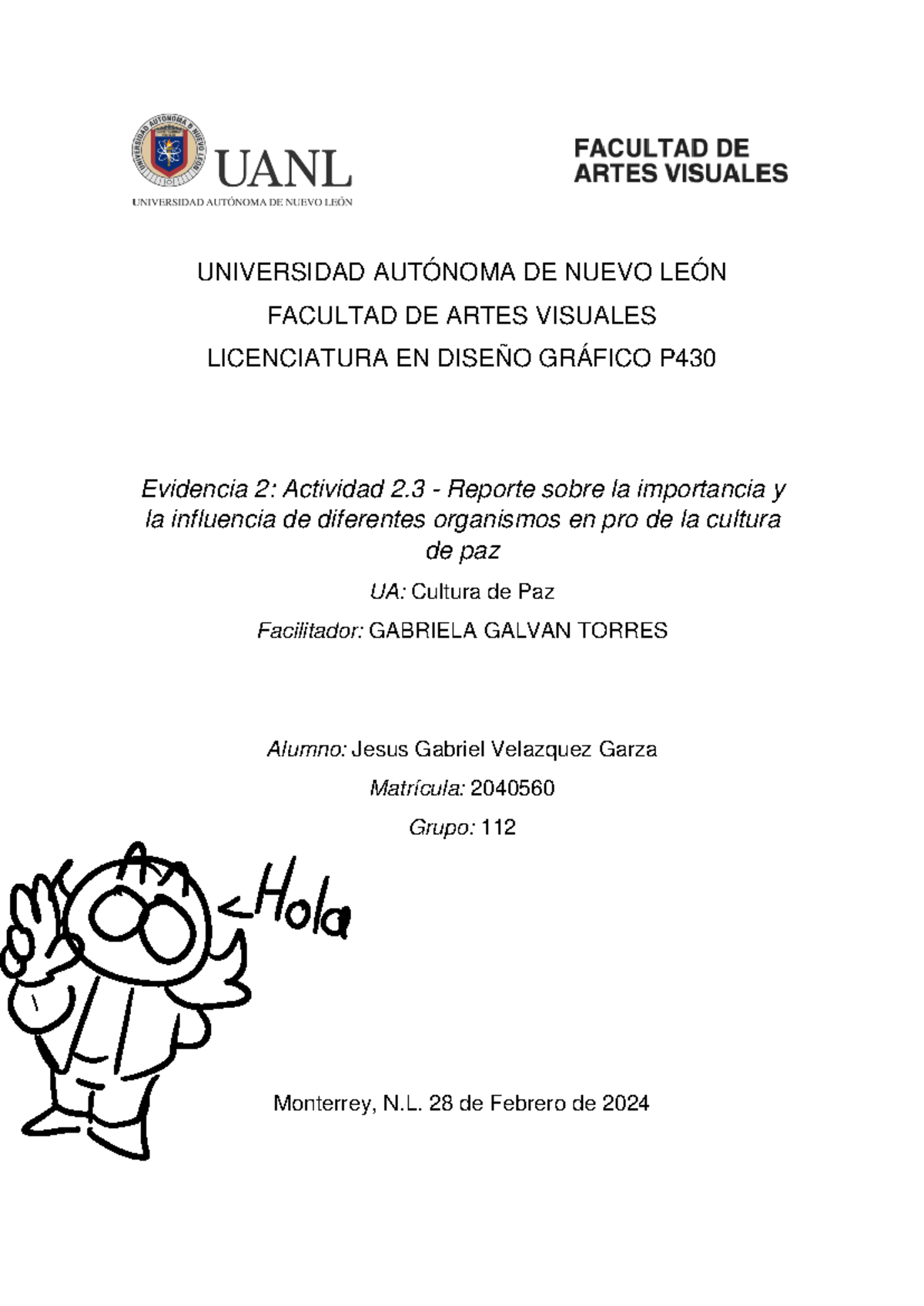 E2 Jesus Velazquez Cultura de Paz - UNIVERSIDAD AUTÓNOMA DE NUEVO LEÓN ...