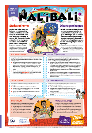 Sepedi story - Grammar and comprehension - This supplement is available ...