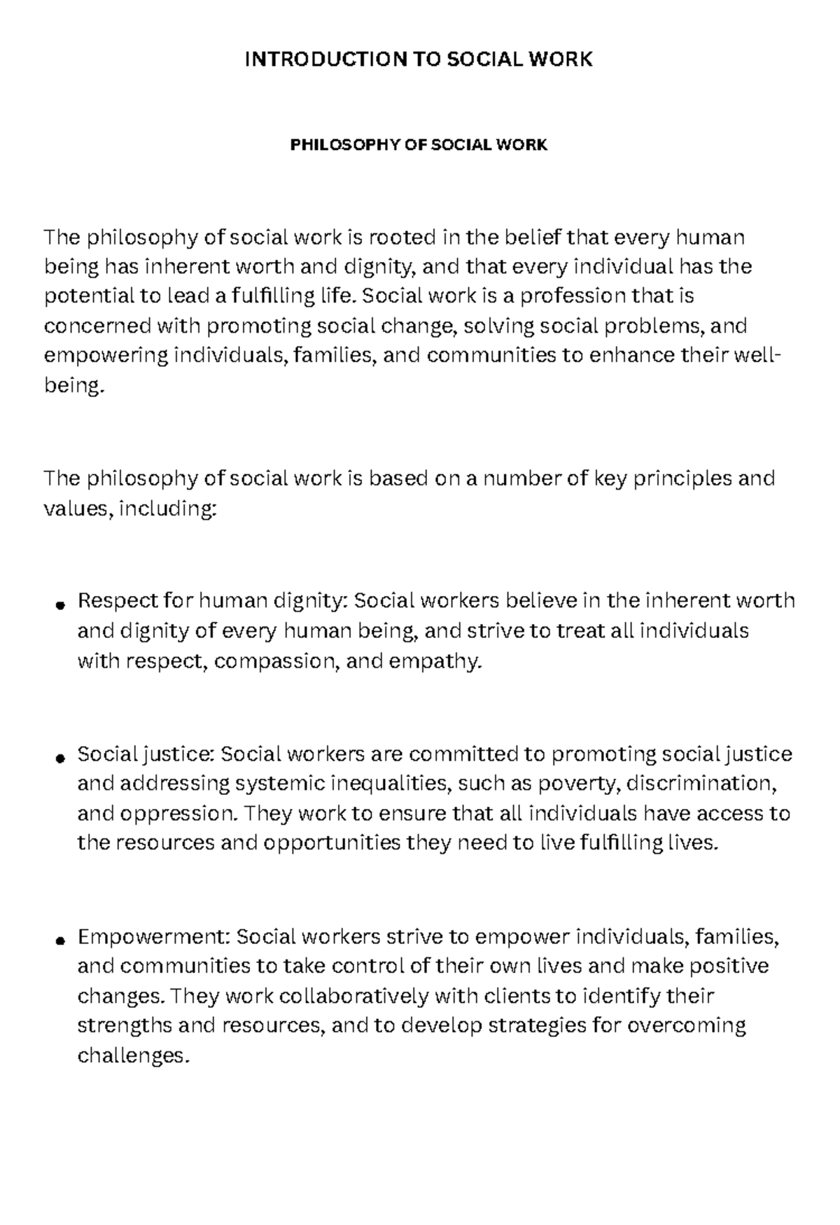 Pdf 20230330 001739 0000 - INTRODUCTION TO SOCIAL WORK PHILOSOPHY OF ...