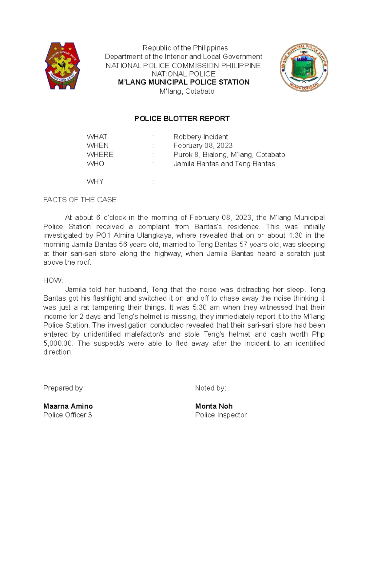 For Police Blotter Encoder Use Only Pdf Crime Violenc Vrogue co